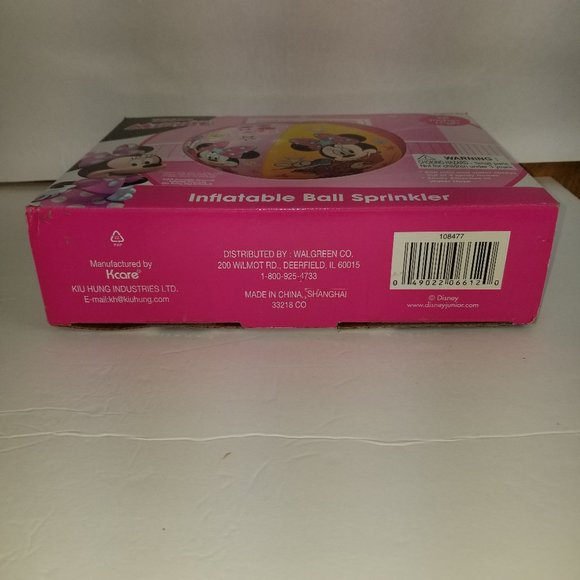 Disney | Swim | Disney Junior Minnie Inflatable Ball Sprinkler 28 High ...